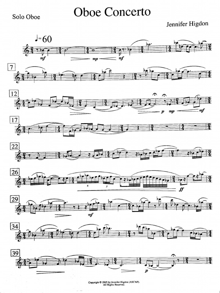 Higon Oboe Concerto | PDF