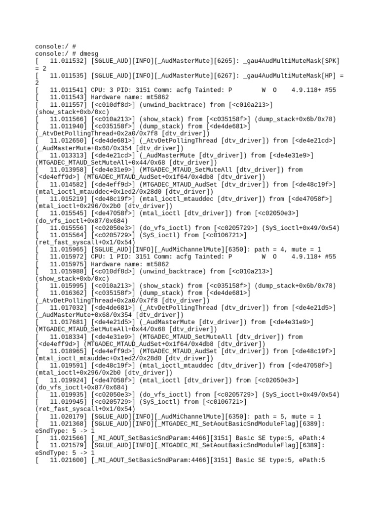 国外版的dmesg | PDF | Device Driver | System Software