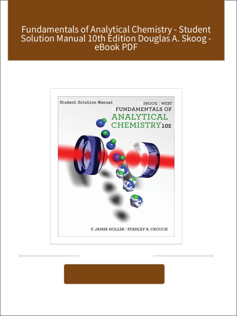 Fundamentals of Analytical Chemistry - Student Solution Manual 10Th Edition Douglas A. Skoog ...