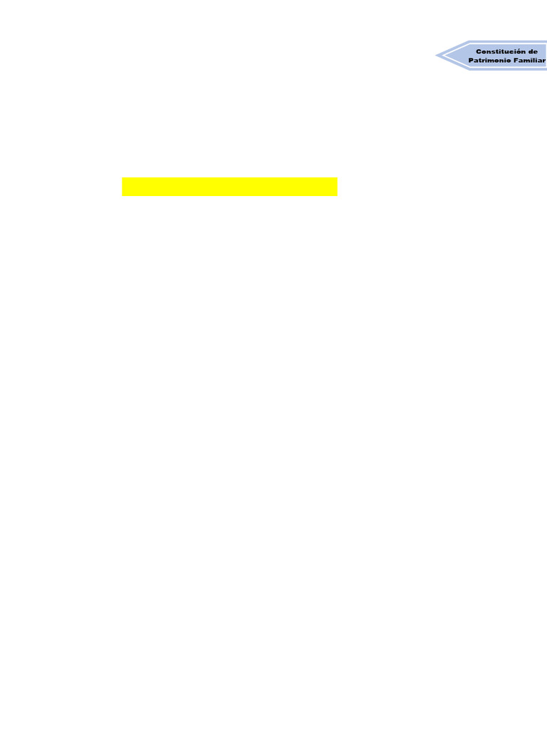 Constitucion de Patrimonio Familiar - Ejercicio - Removed | PDF