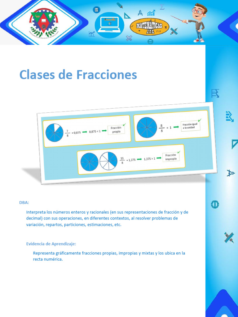 Guia # 2 Clases de Fracciones | PDF | Matemáticas