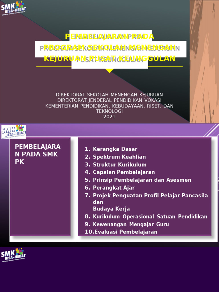 1 Pembelajaran Pada Smk Pk | PDF
