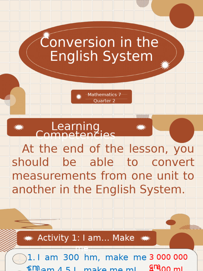 English System Measurement Conversion Guide | PDF | Pound (Mass) | Pint