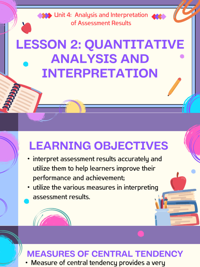Lesson 2 Quantitative Analysis and Interpretation | PDF | Percentile ...
