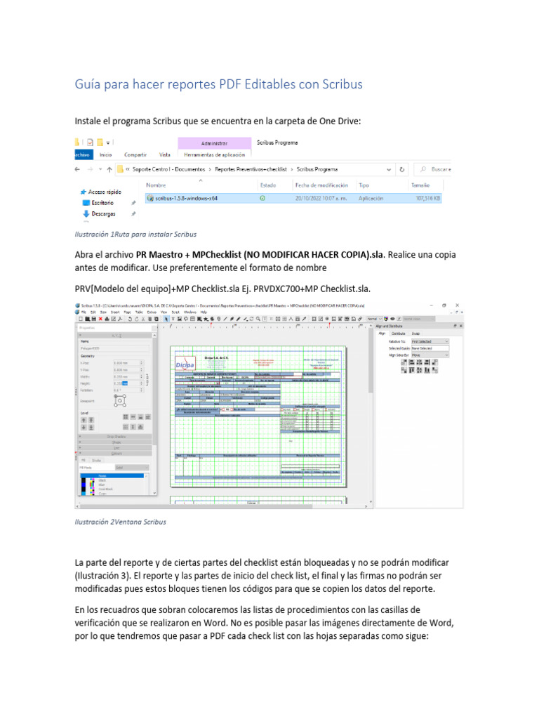 Guía para Hacer Reportes PDF Editables Con Scribus PDF | PDF ...