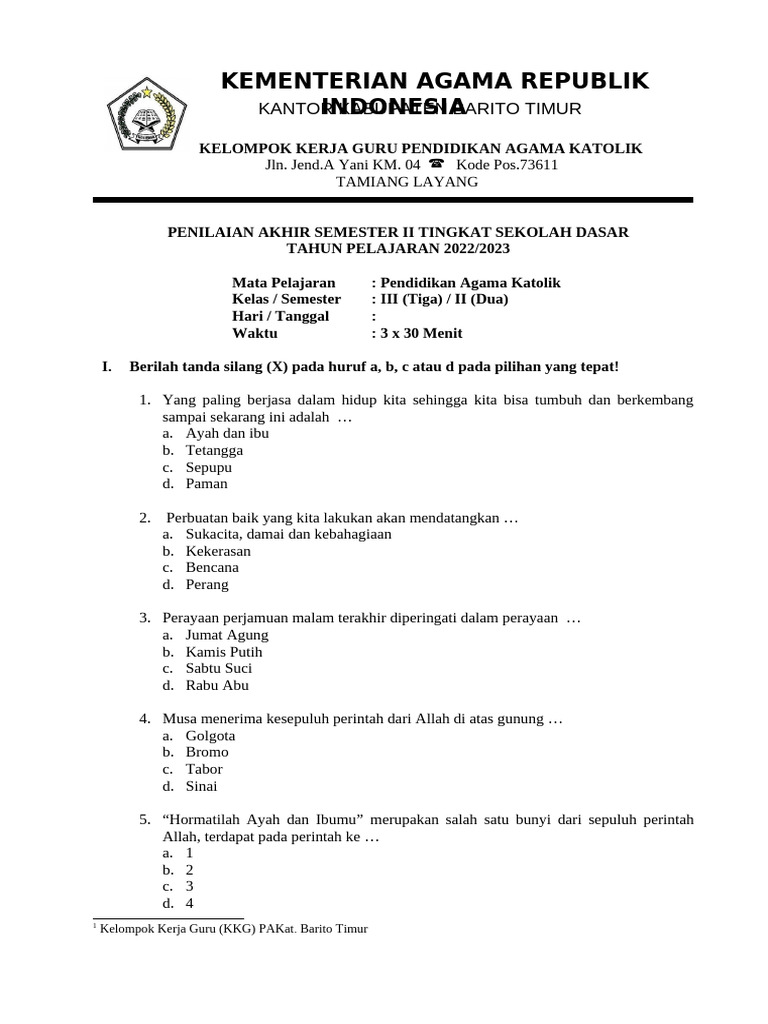 Kelas 3 Sem 2 | PDF