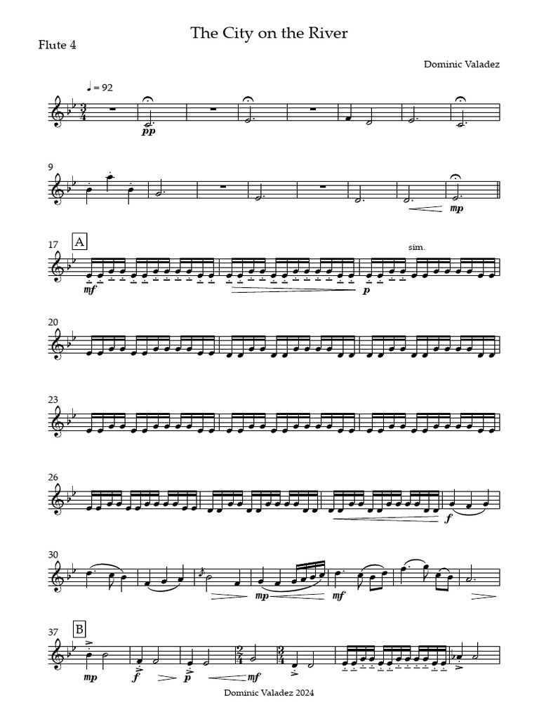 The City on the Water - Flute 4 | PDF
