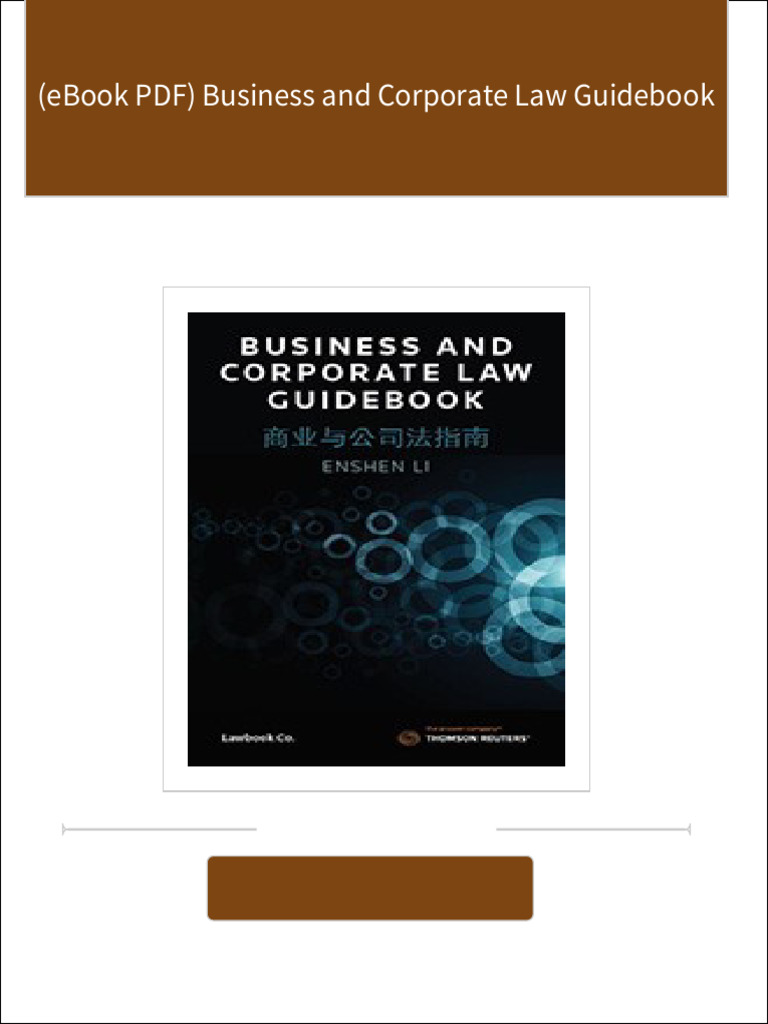 (Ebook PDF) Business and Corporate Law Guidebook | PDF | Common Law ...