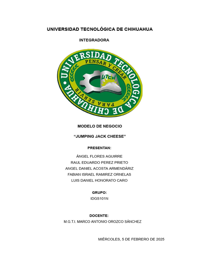 Modelo de Negocio Jumping Jack Cheese | PDF | Empresa de inicio ...