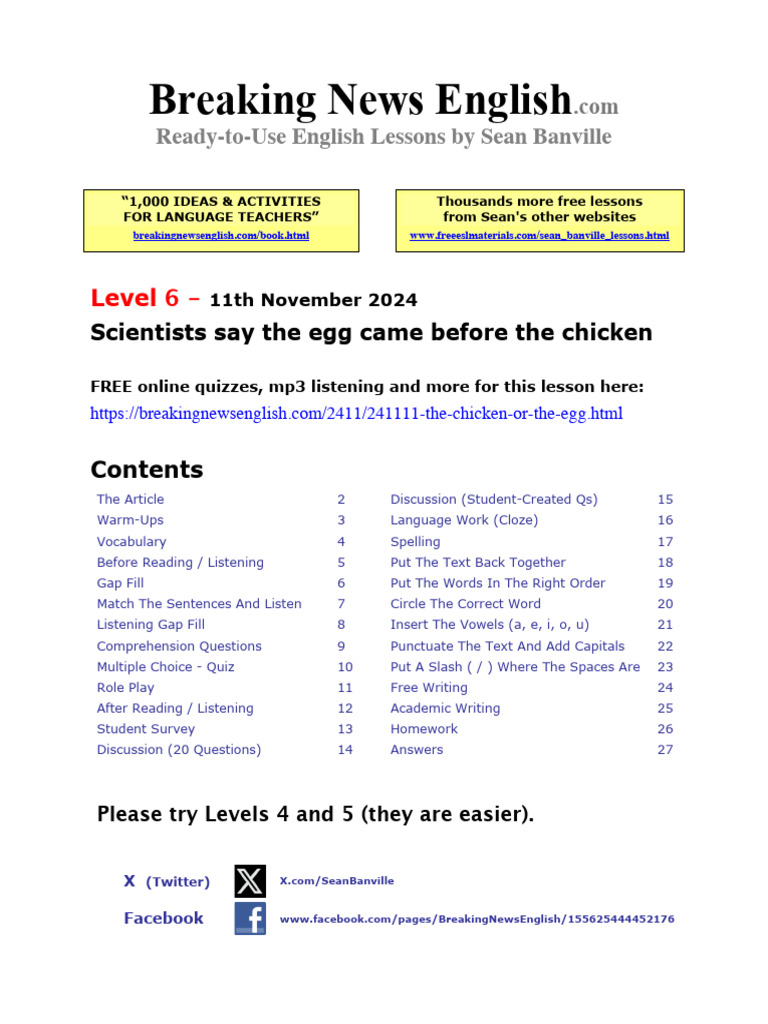 The Chicken or The Egg | PDF | Embryo | Egg