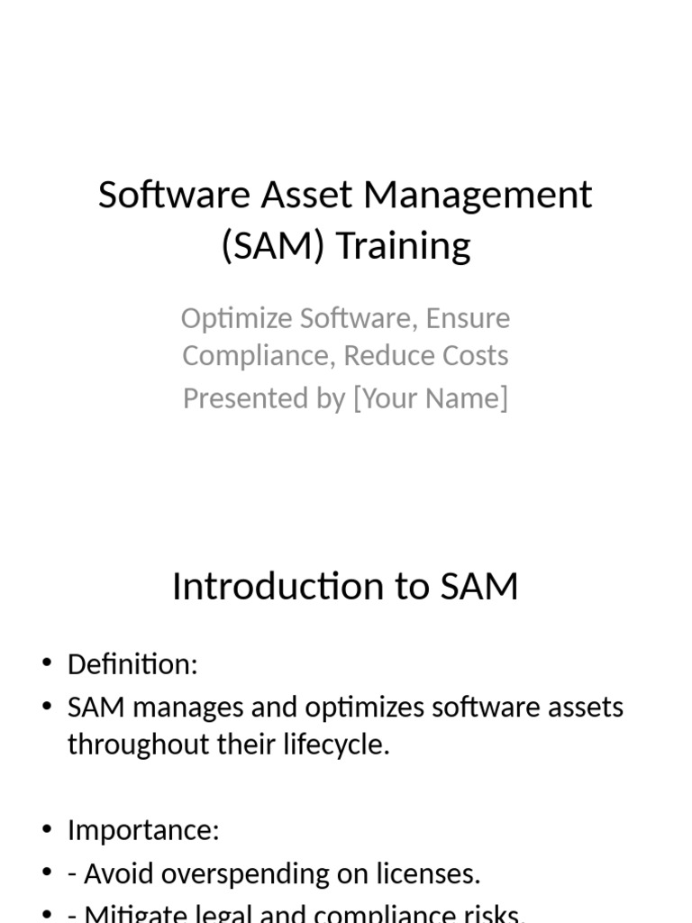 SAM Training Presentation | PDF