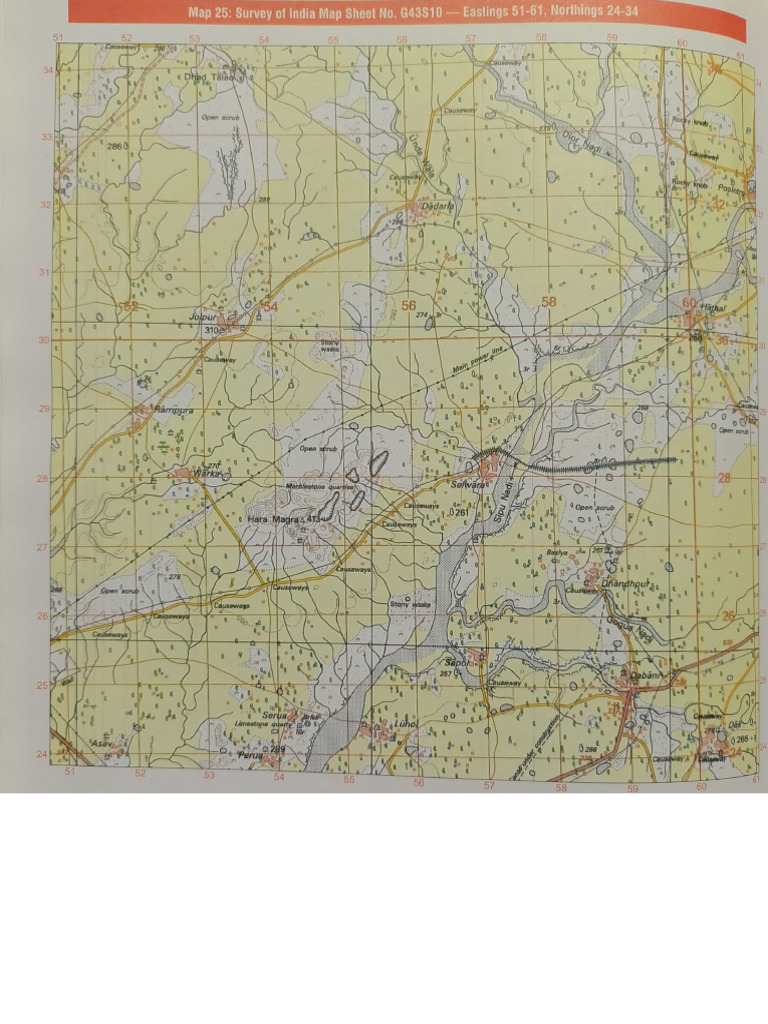 India Map Sheet G43S10 Overview | PDF