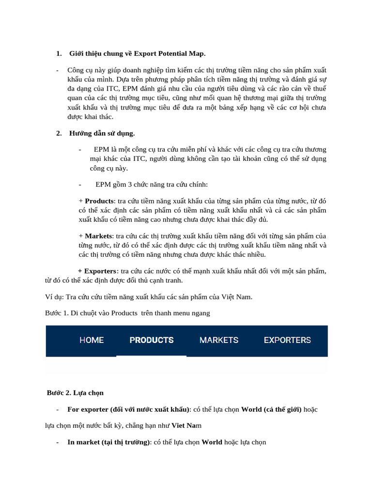 Nhóm 4 Export Potential Map | PDF
