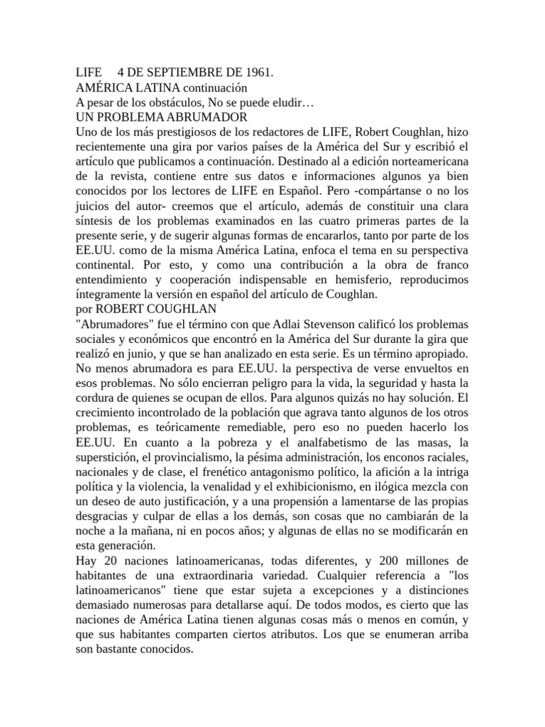 Problemas Sociales en América Latina | PDF | America latina | Américas