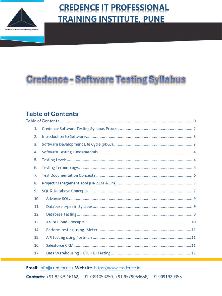 syllabus_ct21 | PDF | Software Testing | Data Warehouse