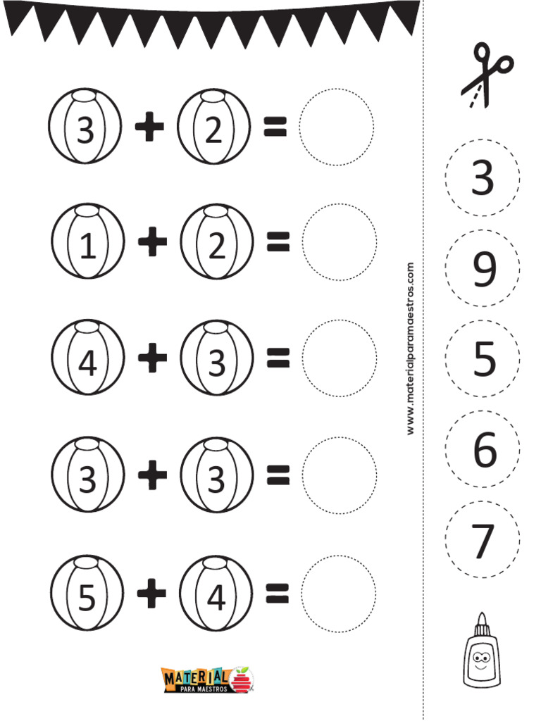 Actividades Recortables de La Suma | PDF
