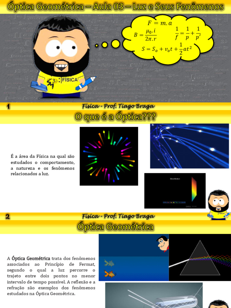 Luz e Fenômenos da Óptica Geométrica | PDF | Ótica | Luz