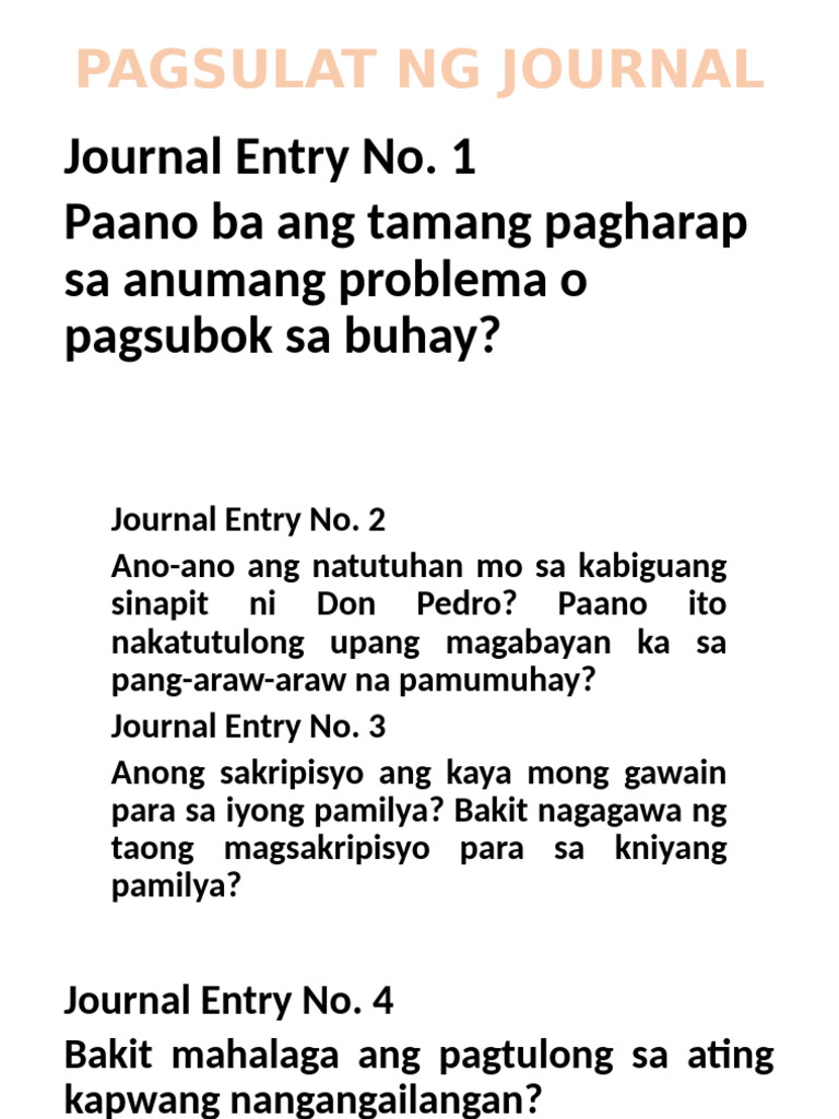 Pagsulat NG Journal | PDF