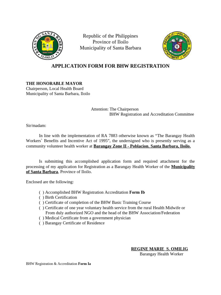 BHW Registration and Accreditation Guide | PDF | Public Services ...
