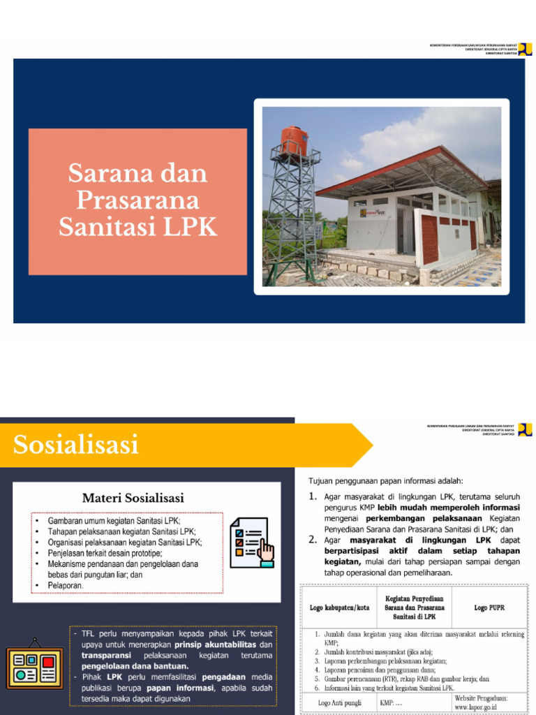 Materi Sosialisasi Sanitasi LPK | PDF