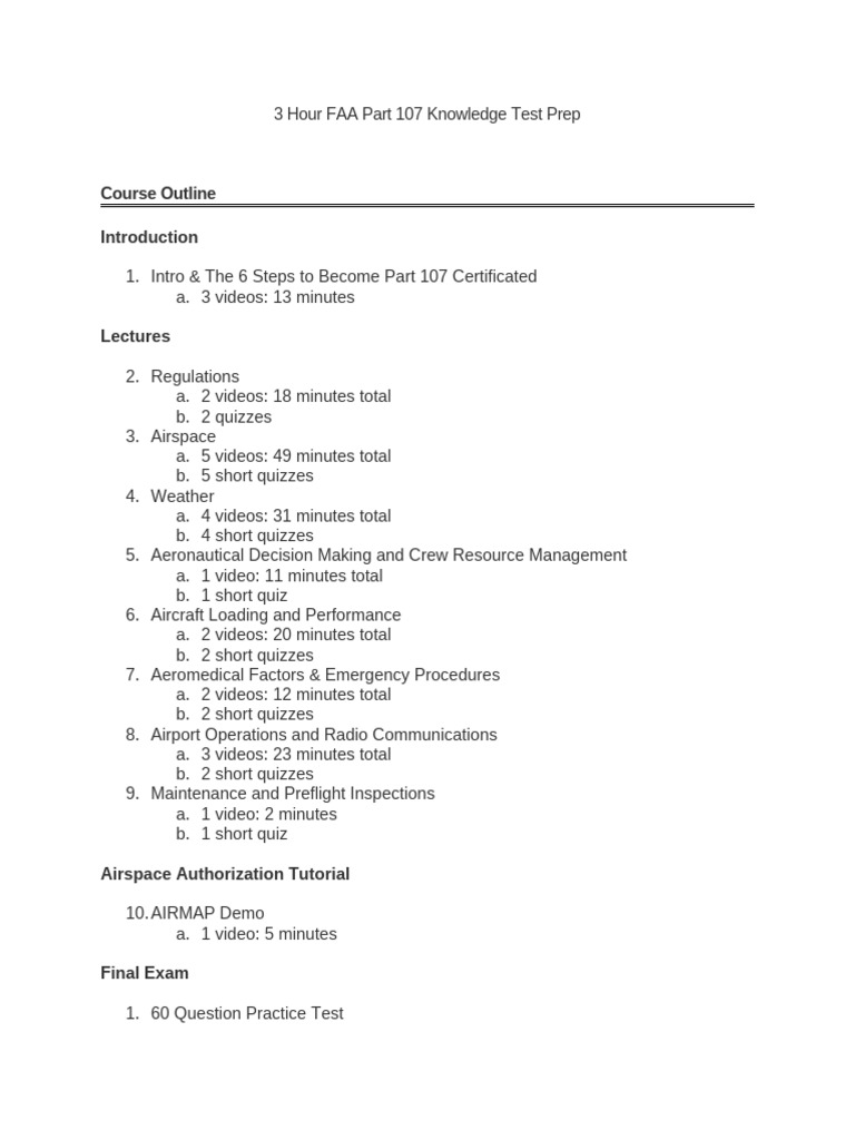 FAA Part 107 Knowledge Test Prep Guide | PDF