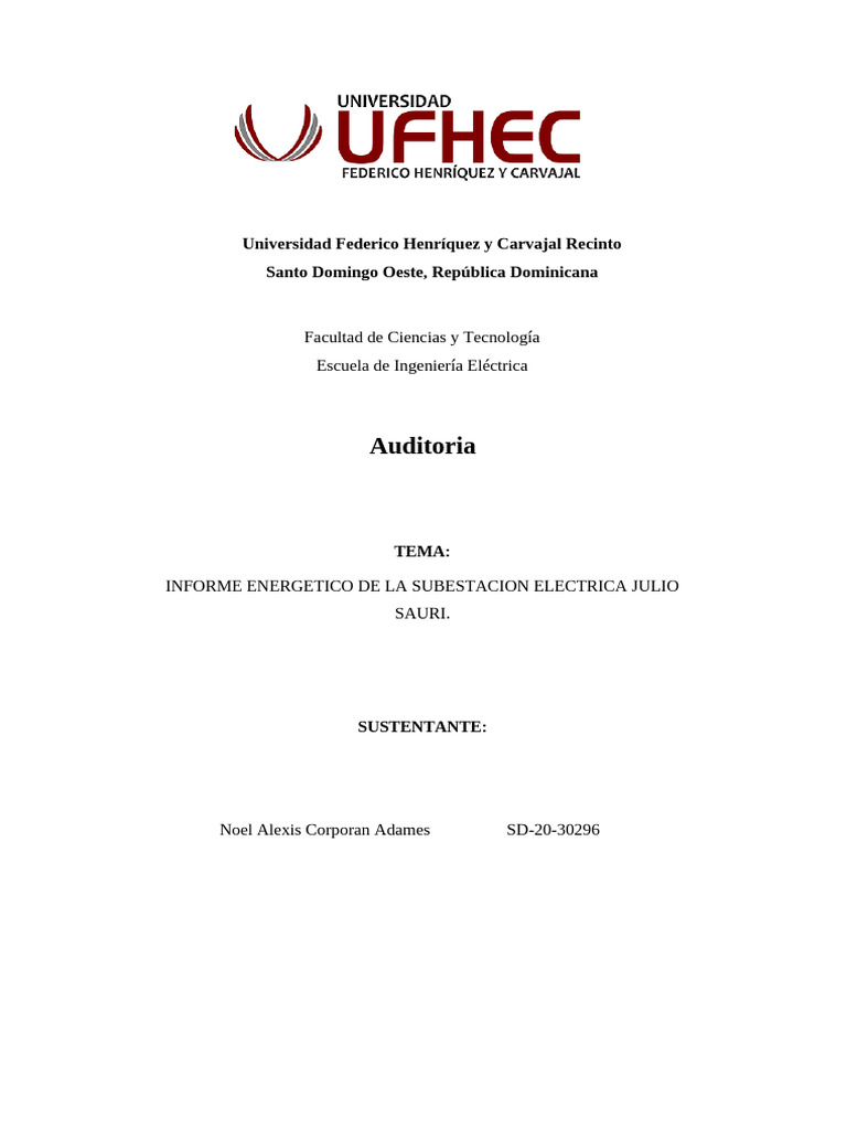 Auditoria Energetica Julio Sauri | PDF | Ingenieria Eléctrica ...