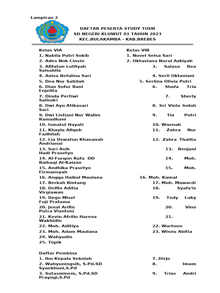 Proposal Study Tour (1) | PDF