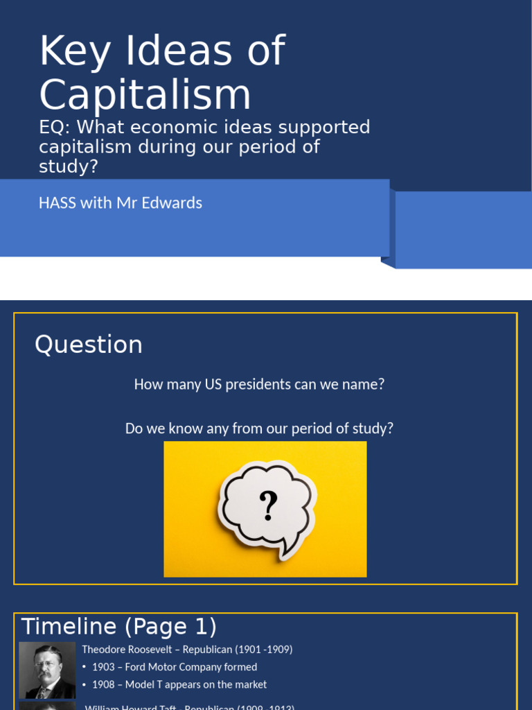 Key Ideas Supporting Capitalism | PDF