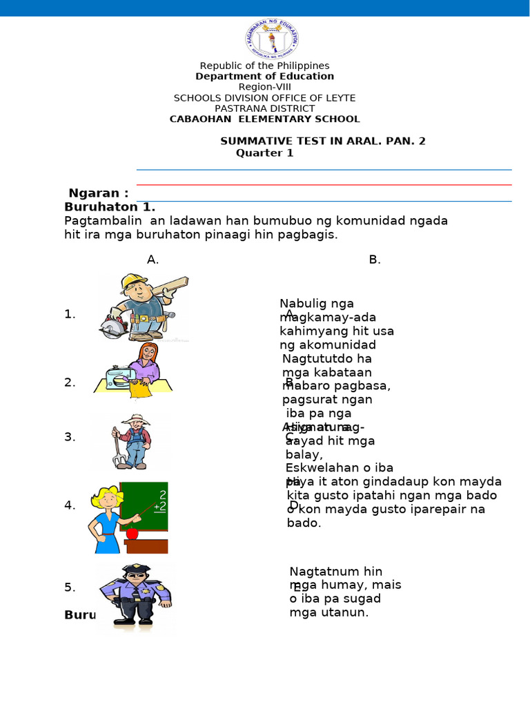 Assessment Aral. Pan. | PDF
