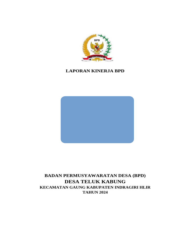 laporan kinerja BPD | PDF