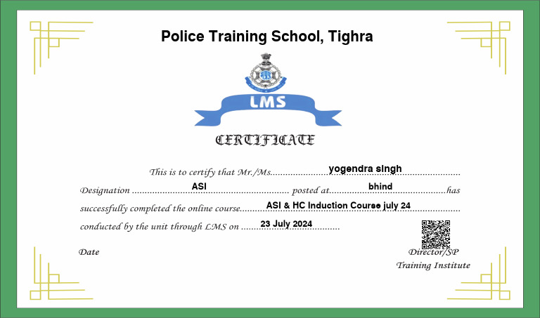Certificate of Induction Course | PDF