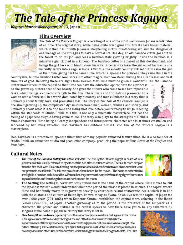 Princess Kaguya: A Japanese Folktale | PDF