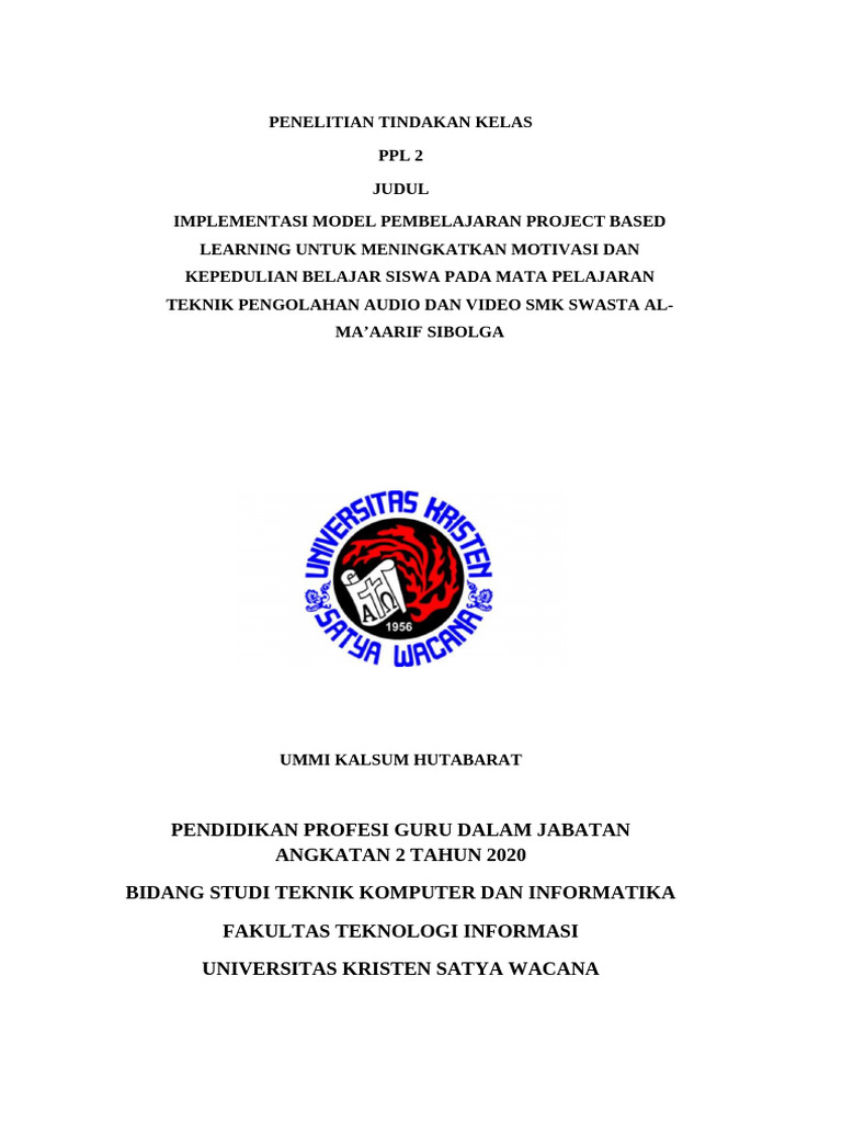 PBL Tingkatkan Motivasi Siswa SMK Audio Video | PDF