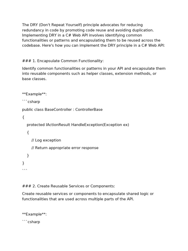 DRY principles | PDF | Class (Computer Programming) | Inheritance ...