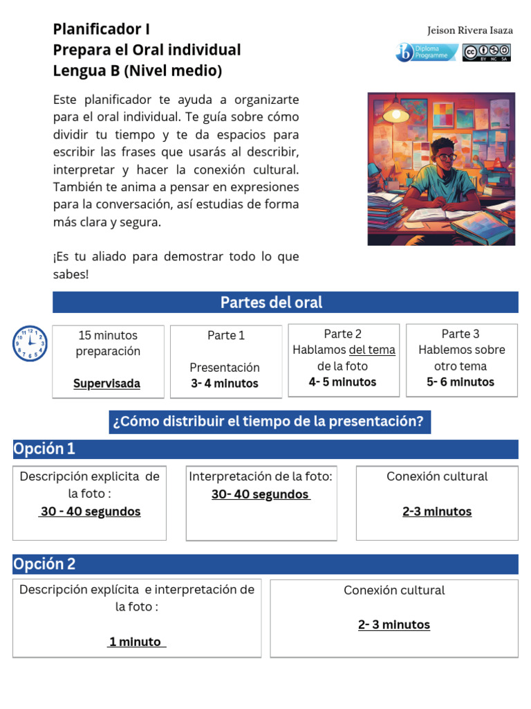 Planificador OI Lengua B NM (Spanish) | PDF