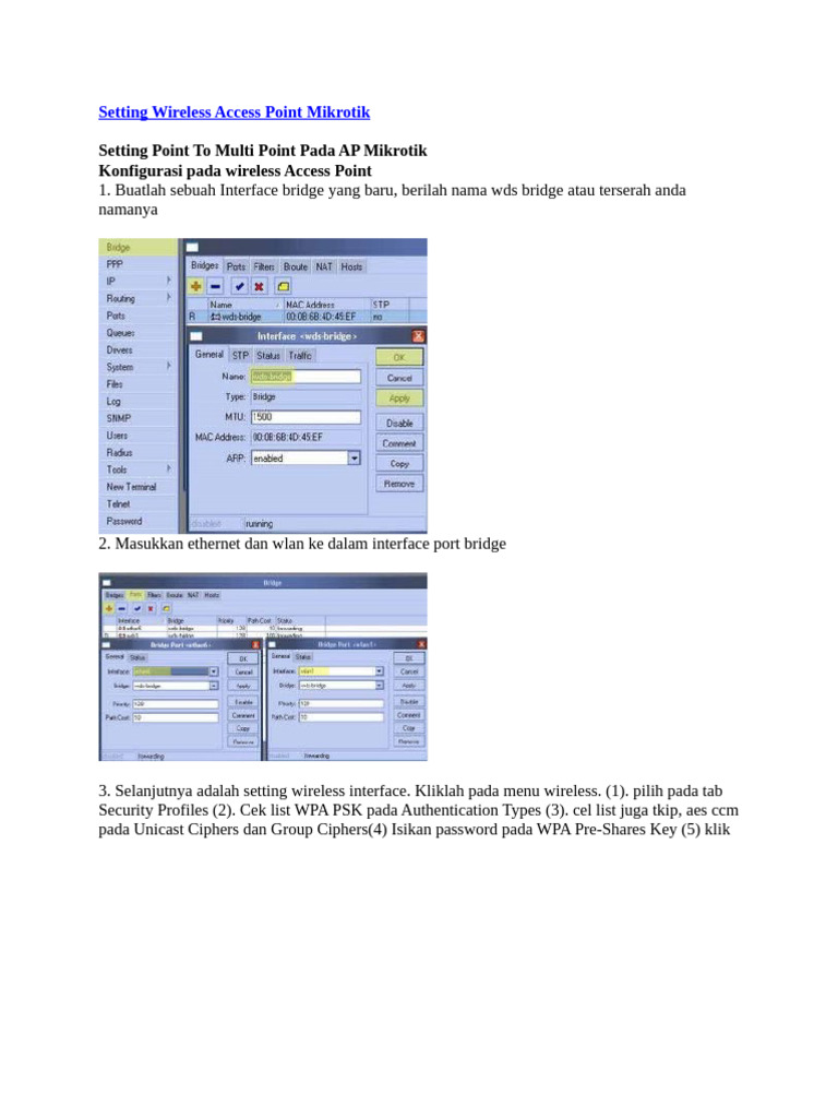 Setting Wireless Access Point | PDF
