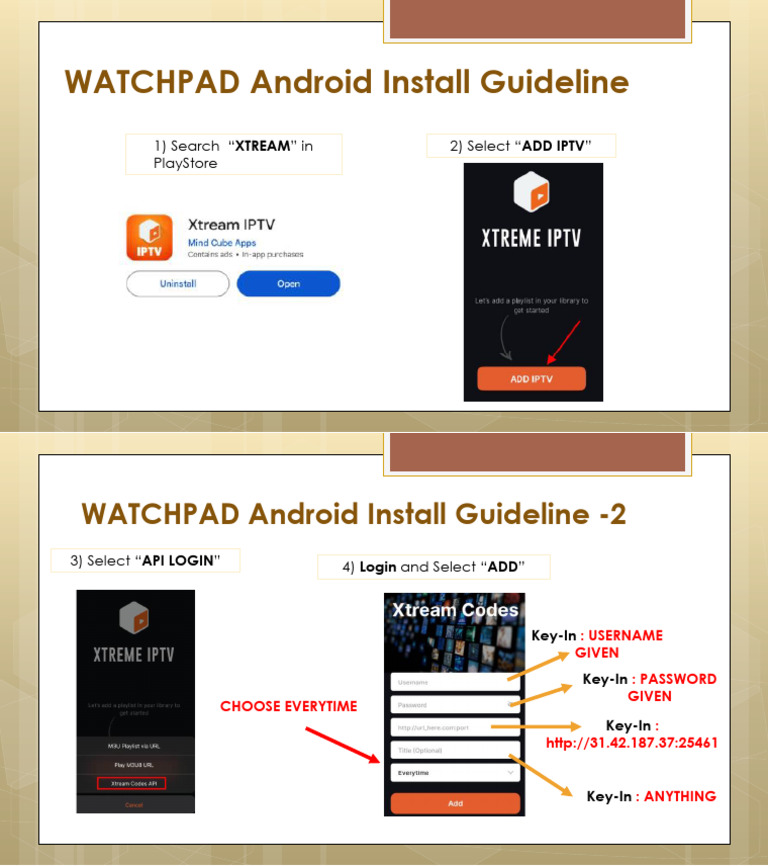 WATCHPAD GO Login Guideline - Android V2 - 240430 - 192413 | PDF