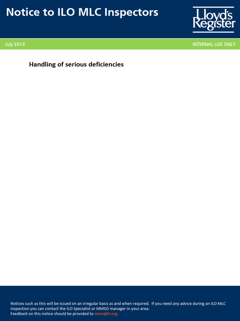 10 - Handling of Serious Deficiencies | PDF