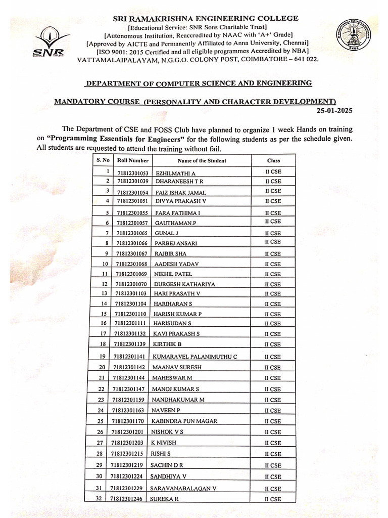 Mandatory Course | PDF