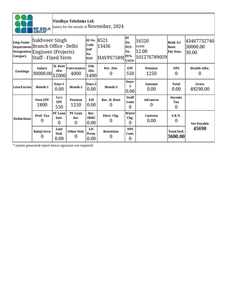 Vtl Payslip Pdf Taxes Government Finances