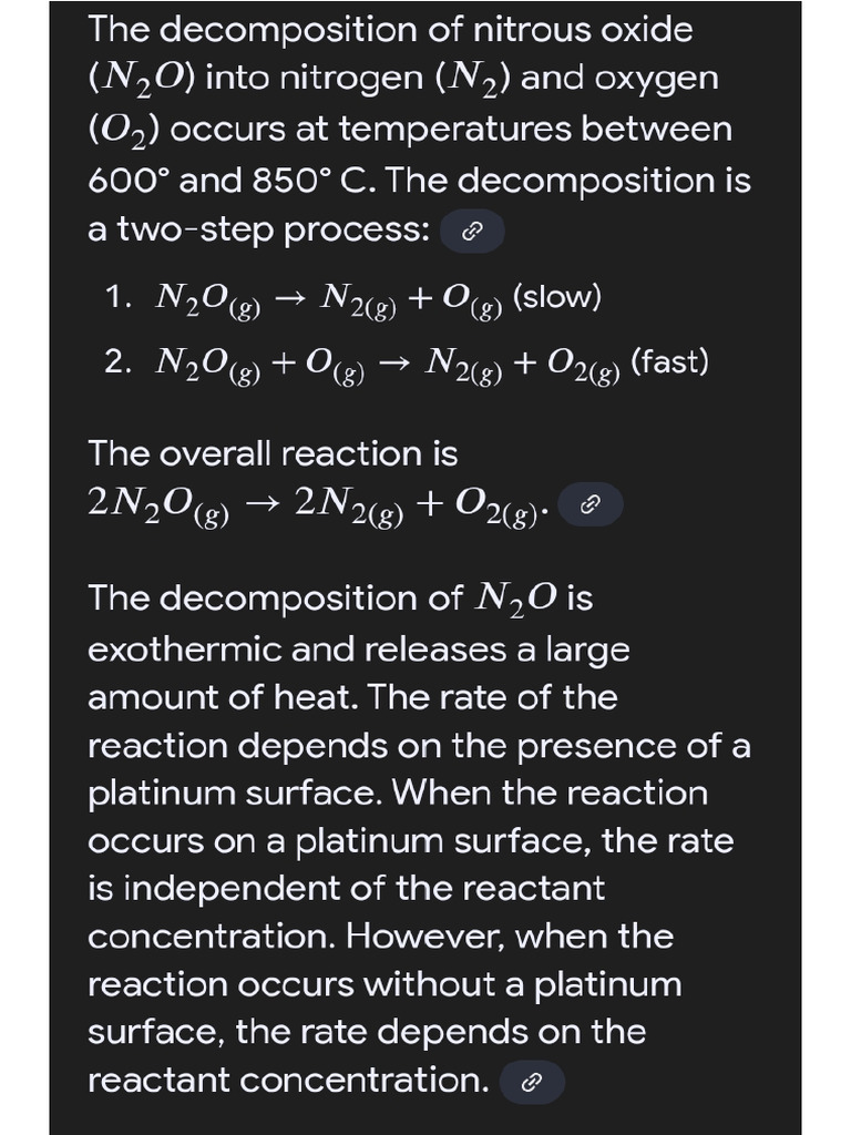 Decomposition of N2O | PDF