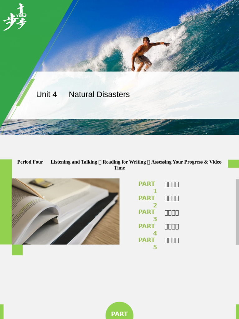 Unit 4 Period Four Listening and Talking，Reading for Writing，Assessing Your Progress & Video ...