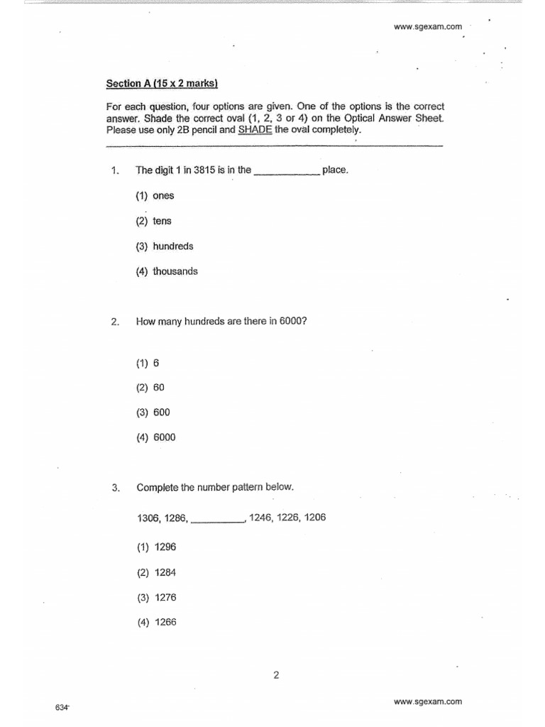 P3 Math St Nicholas | PDF