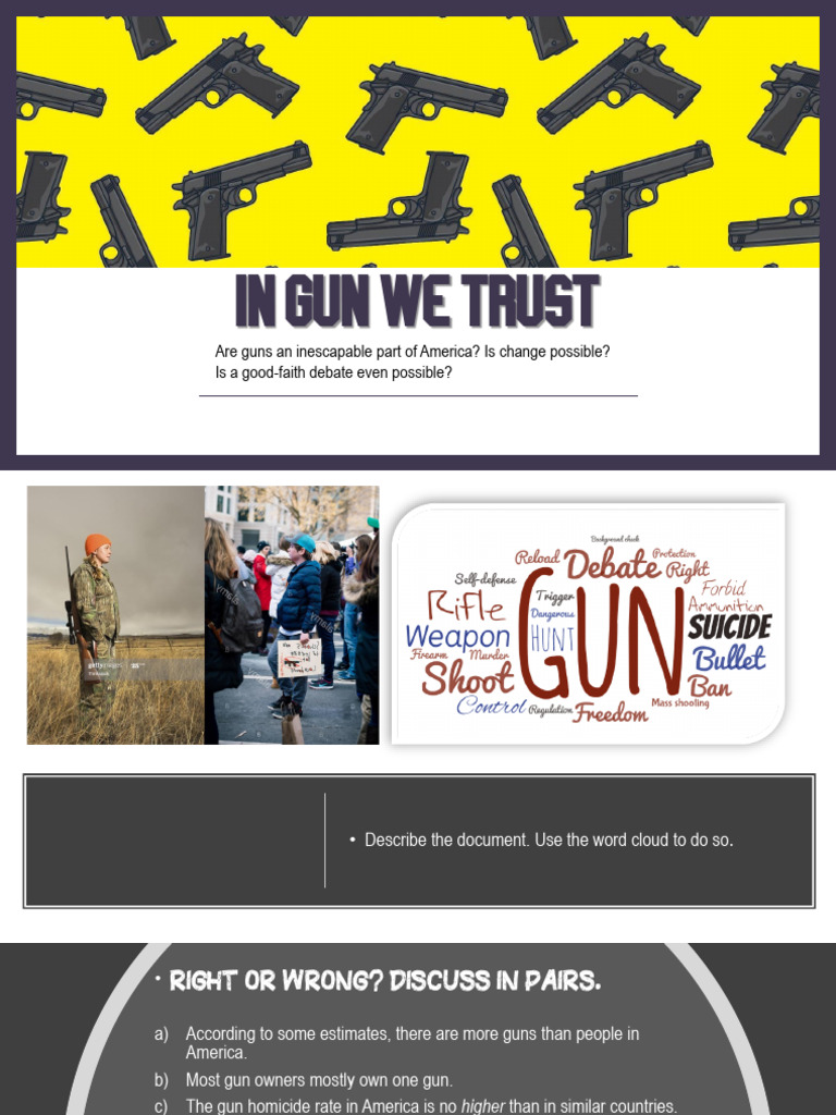 In Gun We Trust PRESENTATION | PDF | National Instant Criminal ...
