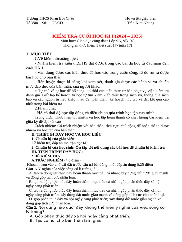 Kthki - GDCD 9 (24-25) M | PDF