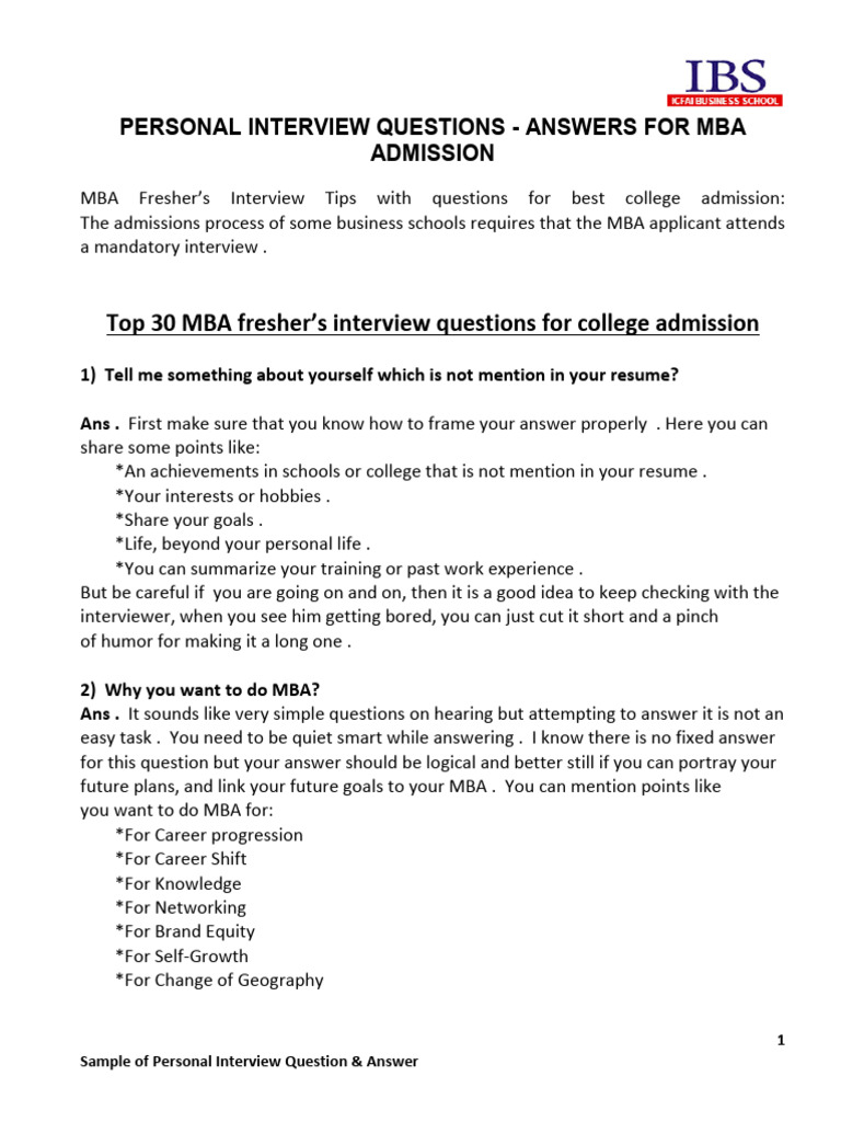 Sample Interview question | PDF | Knowledge | Stress (Biology)