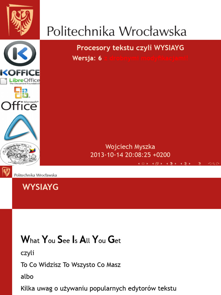 W-1 Procesory Tekstu1 | PDF