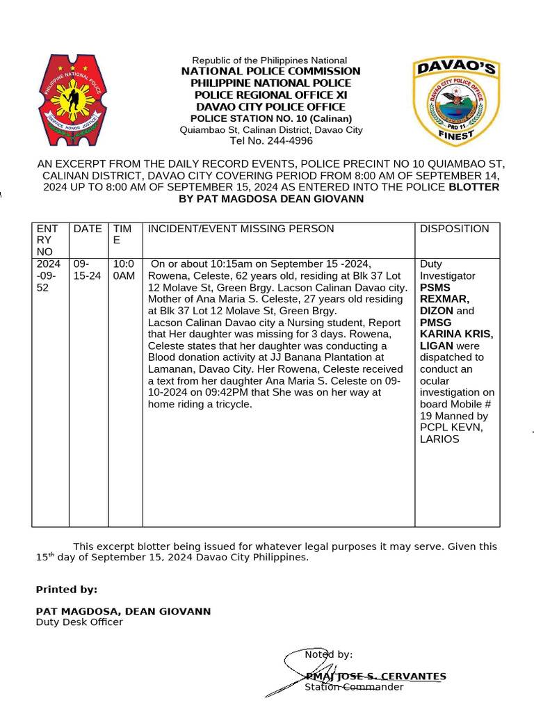 Blotter Report Spot Report Final Report On Tuesday - 063409 | PDF | Crimes | Crime & Violence