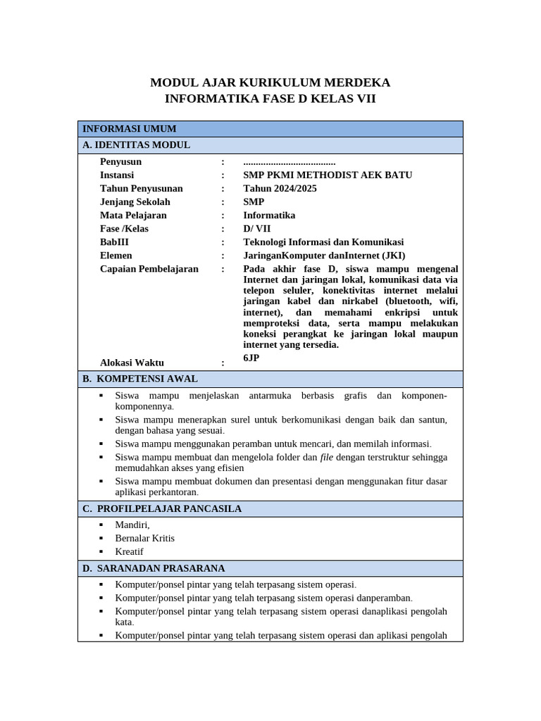 Modul Informatika Kelas 7 Bab 4 | PDF
