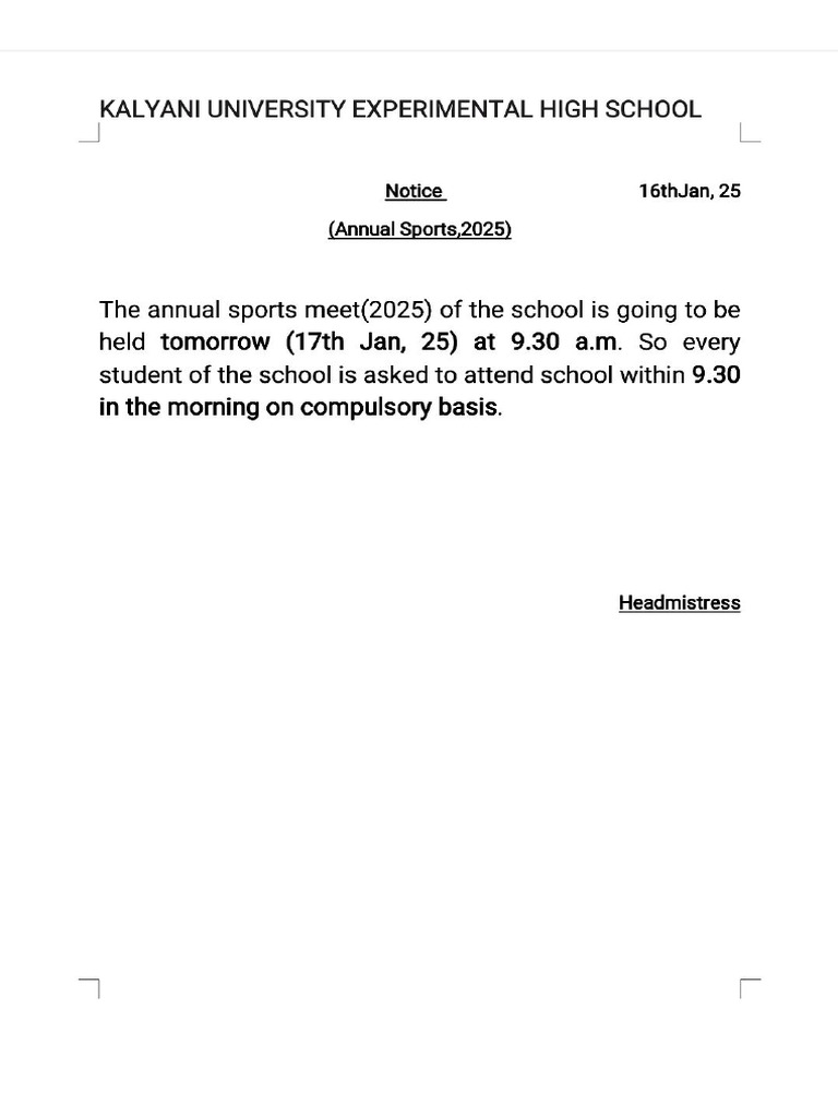 Compulsory Attendance in Sports | PDF